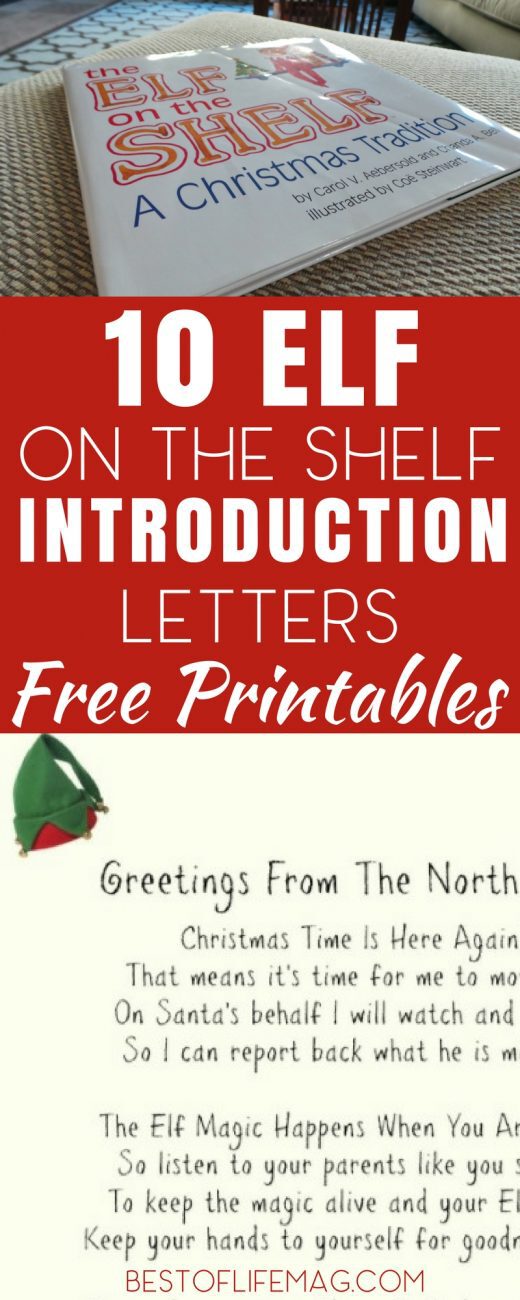 10 Elf On The Shelf Introduction Letters Printable The Best Of Life 