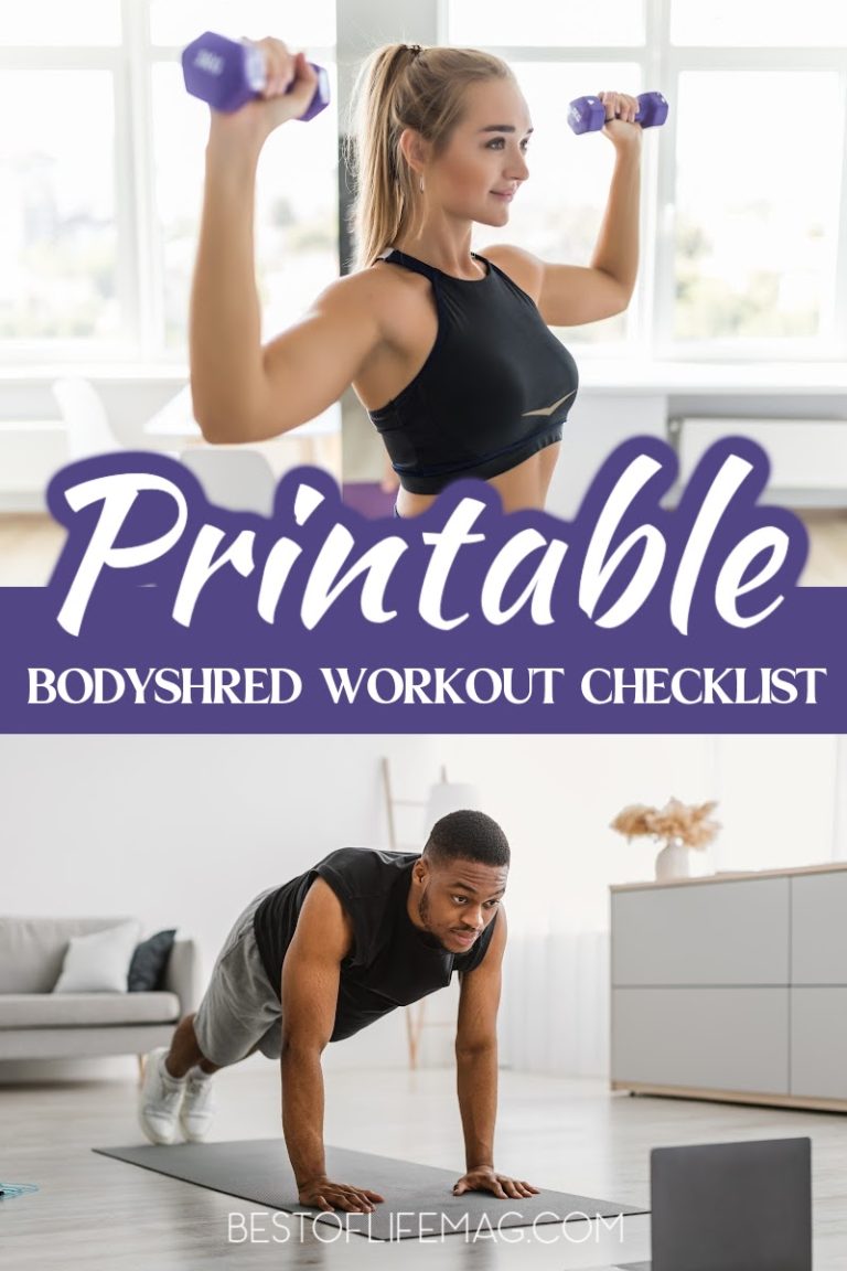 BODYSHRED Escalate Printable Workout Checklist